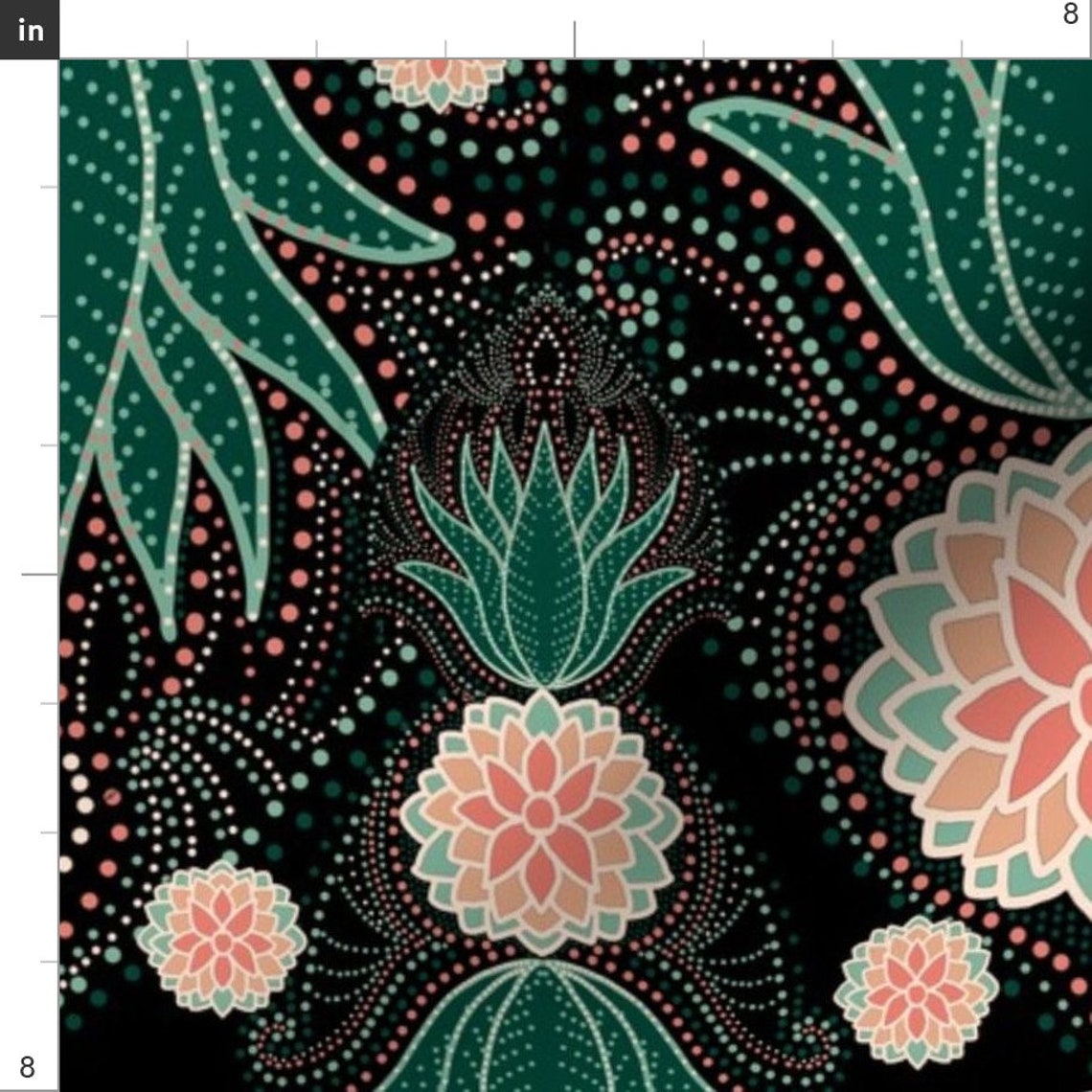 Soothing Succulents Fabric Soothing Succulents by Beesocks - Etsy