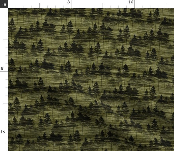 Forest Fabric Forest Mist Green by Thecalvarium Forest | Etsy