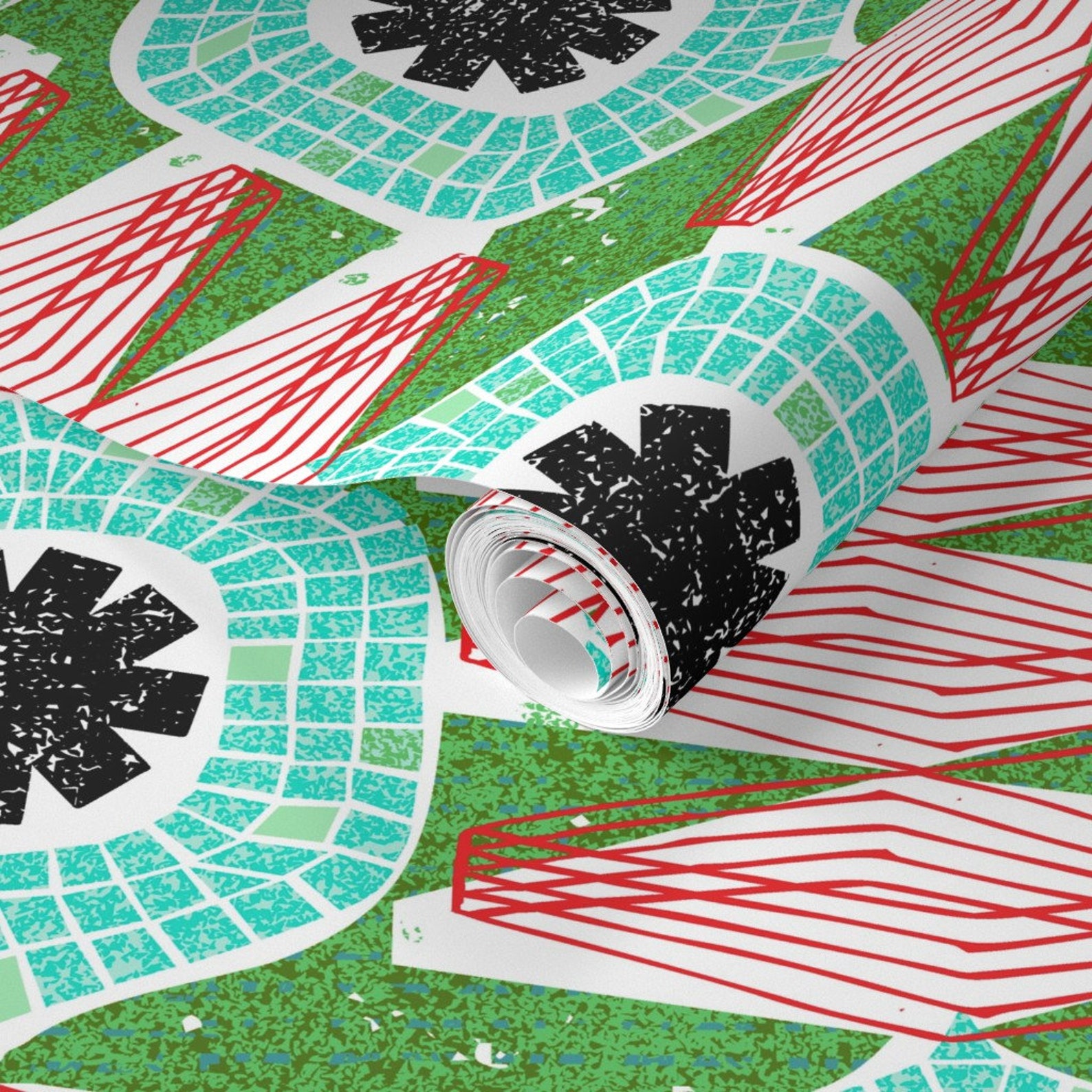 African Mosaic Wallpaper African Mosaic by Ottomanbrim - Etsy