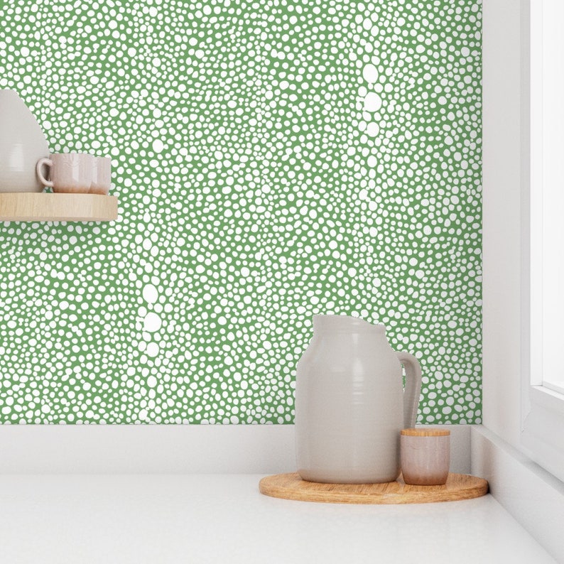 Animal Wallpaper Green Shagreen by Danika Herrick Green - Etsy