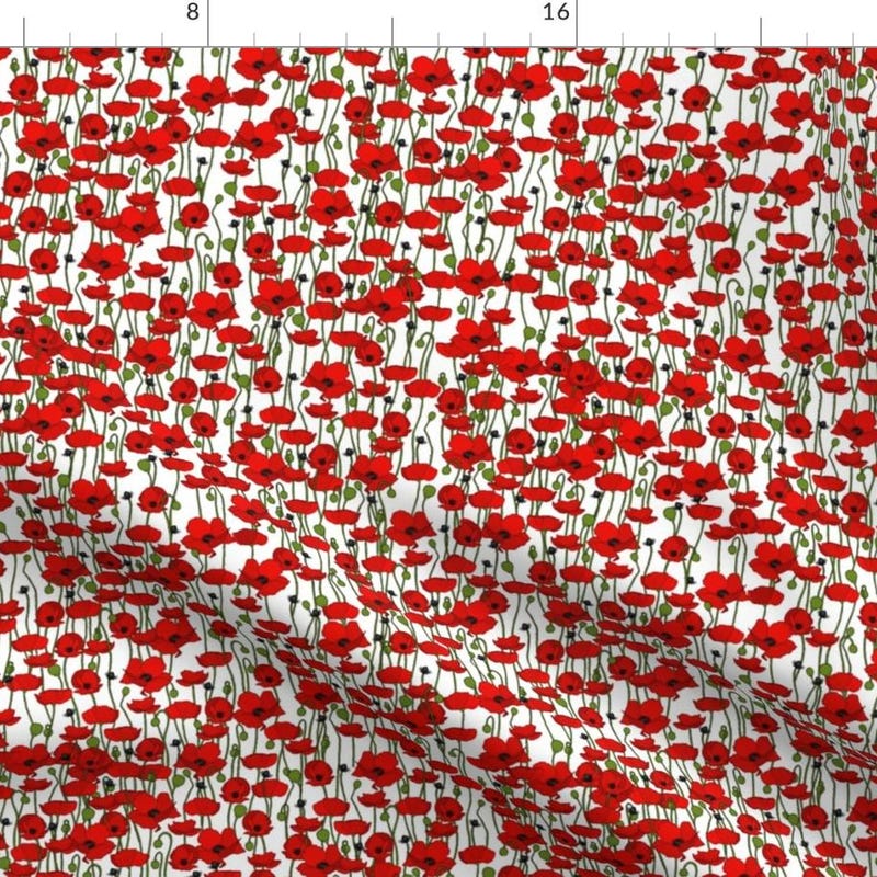 Poppy Fabric - Etsy