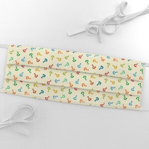 Question Fabric Tiny Mini Ditsy Rainbow Print Question Marks | Etsy