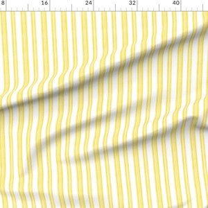 Yellow Upholstery Fabric Modern Yellow Stripe by Ronya_lake Painted ...