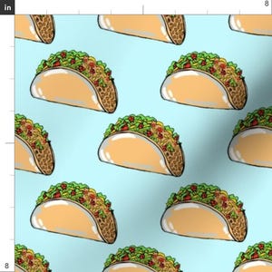 Taco Fabric by the Yard - Tacos by Tarareed - Novelty Taco Food Print ...