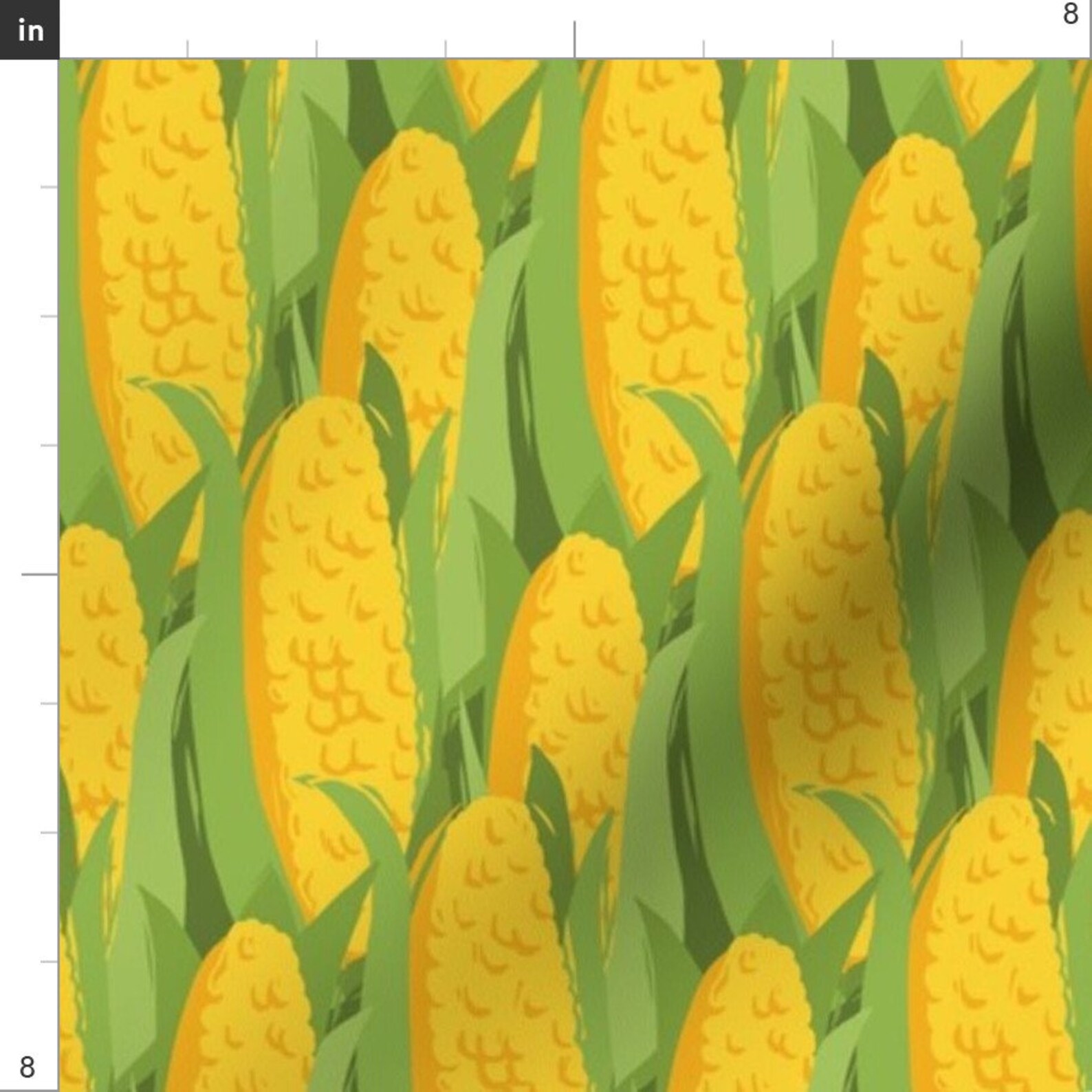 Corn Fabric Cornfield by Storylinecaroline Corn Cobb | Etsy