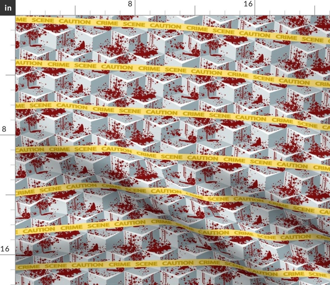 Crime Fabric crime Scene by Thirdhalfstudios Caution Tape | Etsy