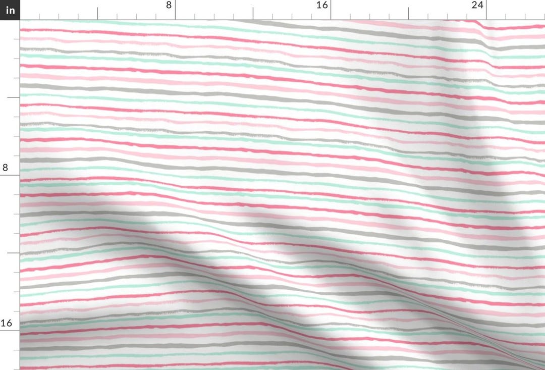 Stripe Fabric - Stripes Hand Painted Coordinate Camping Woodland by ...
