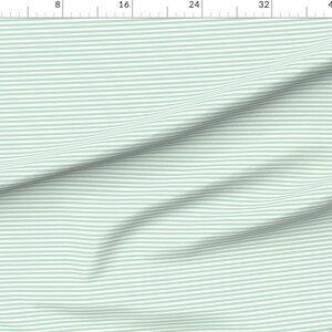 Mint Stripe Fabric Mint Stripes by Modfox Mint Striped Nursery Decor ...