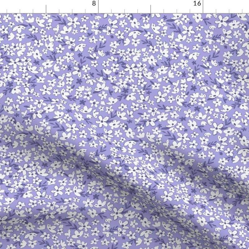 Lilac Floral Fabric - Etsy