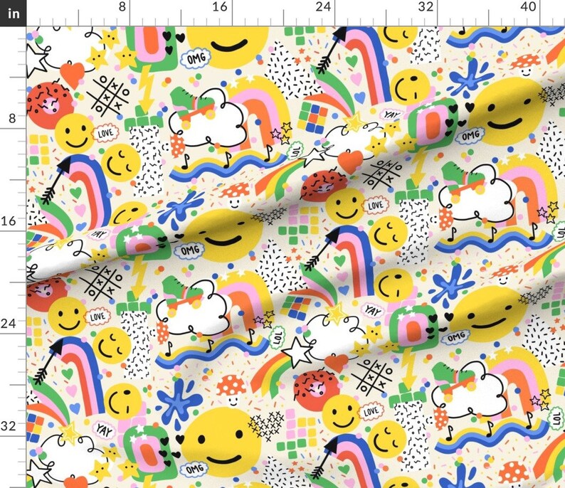 Y2k Fabric 90s by Sandra Hutter Designs Millennial Gen Z - Etsy