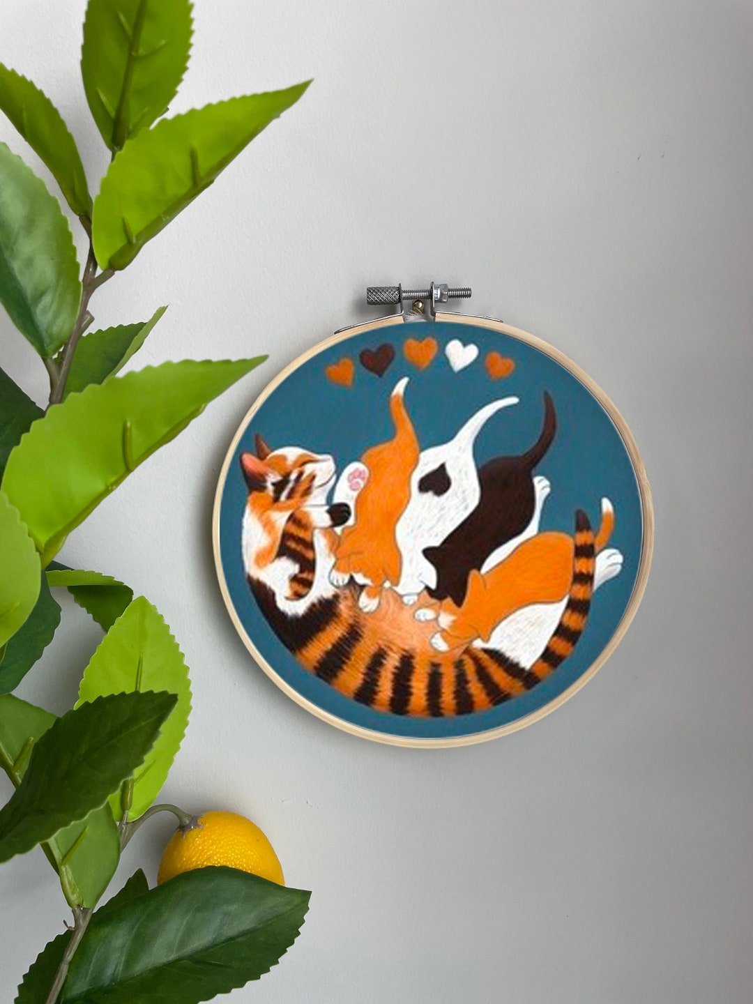 Kitten Embroidery Template on Cotton - Purrfect Mom by Micklyn - Cat ...