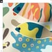 Bright Coastal Upholstery Fabric- Retro Coral Reef by Roochita ...