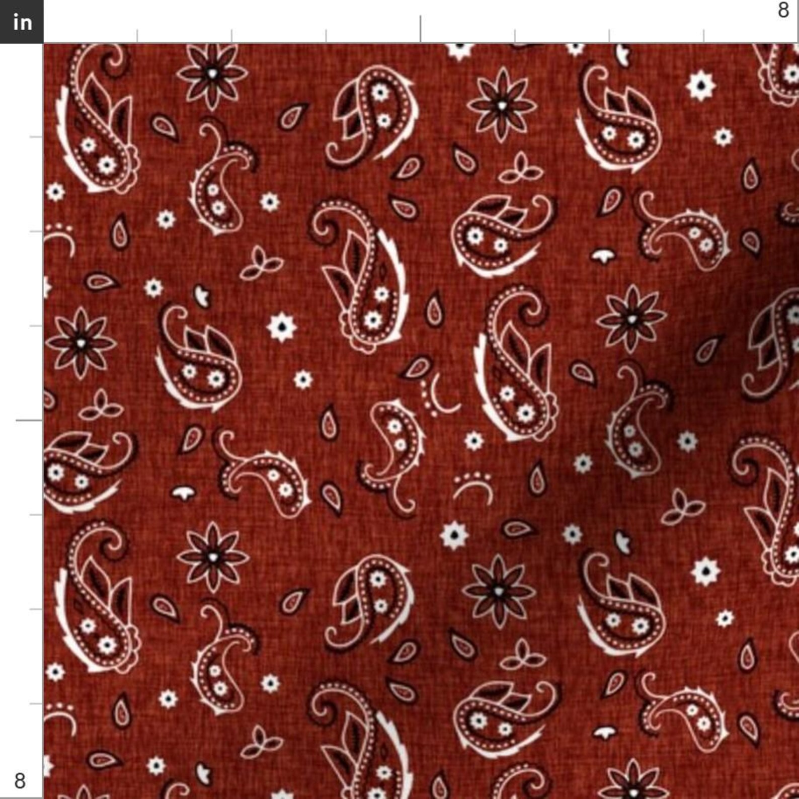 Western Fabric - Western Paisley Small - Classic by Thecalvarium ...