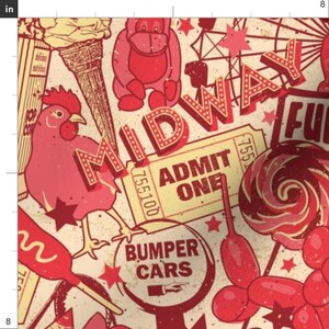 State Fair Fabric Retro Red State Fair by Mariafaithgarcia Carnival Fun ...