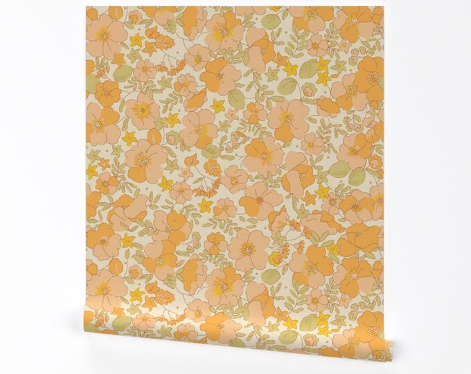Retro Kitchen Wallpaper Kitchen Cherry Large Print by Lioriel Floral ...
