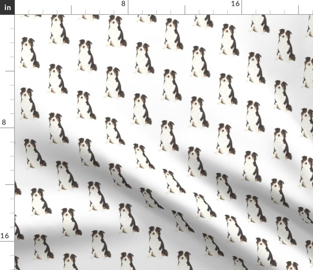 Australian Shepherds Fabric Shepherds by Theprintsprincess Illustrated ...