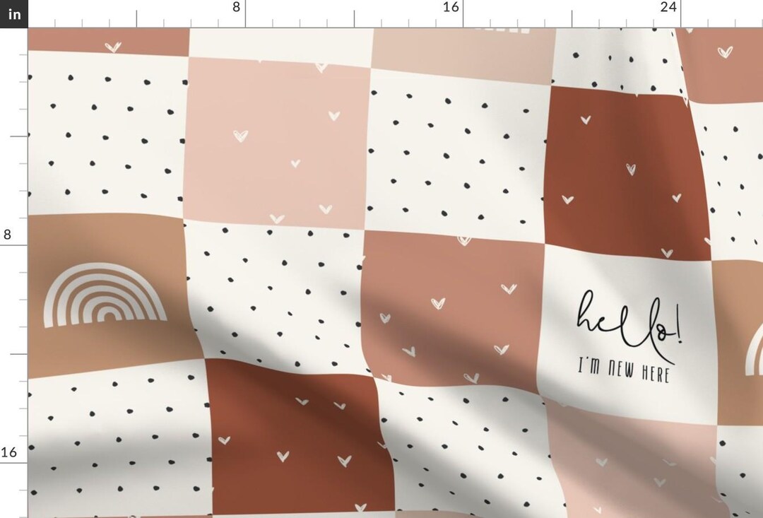 Typography Fabric - New Baby Cheater Quilt by Erin__kendal - Boho Baby ...