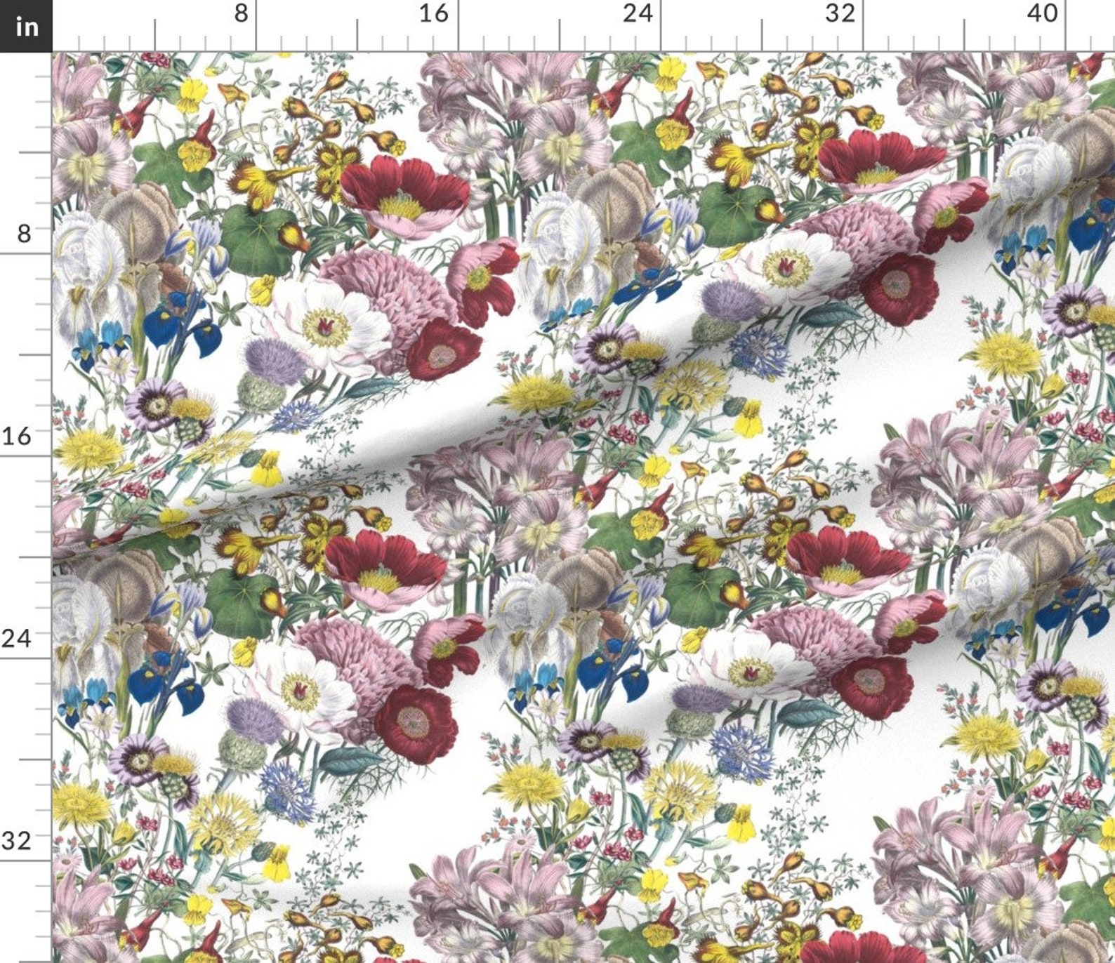 Colorful Wildflower Fabric Bloomin' Lovely by - Etsy