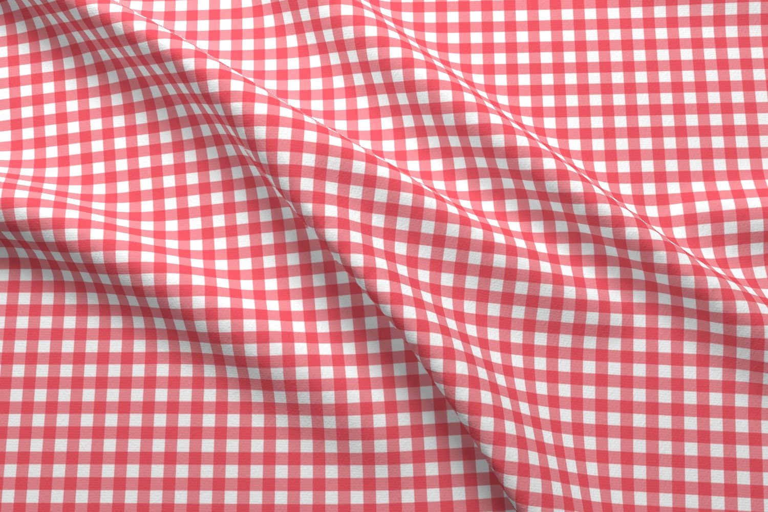 Red Gingham Fabric Gingham Red By Sylviaoh Red and White | Etsy