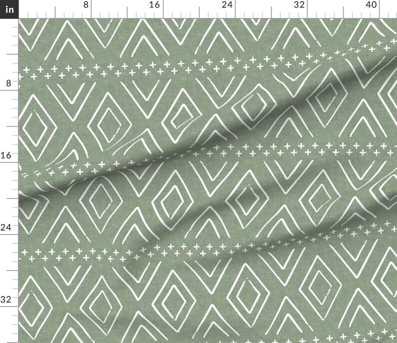 Modern Farmhouse Green Diamonds Fabric Safari Wholecloth - Etsy