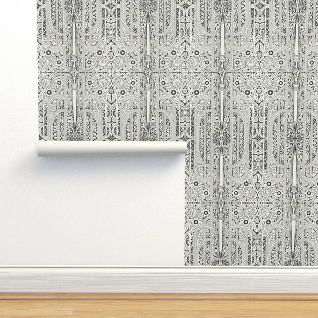 Art Deco Wallpaper Wacker Tower Fountains by Muhlenkott - Etsy