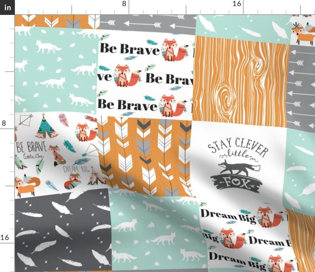 Quilt Be Brave Fabric Cheater Quilt Tribal Arrows by - Etsy