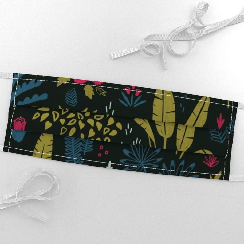 Tropical Botanical Fabric Dark Tropic By Caleb Luke Lin | Etsy