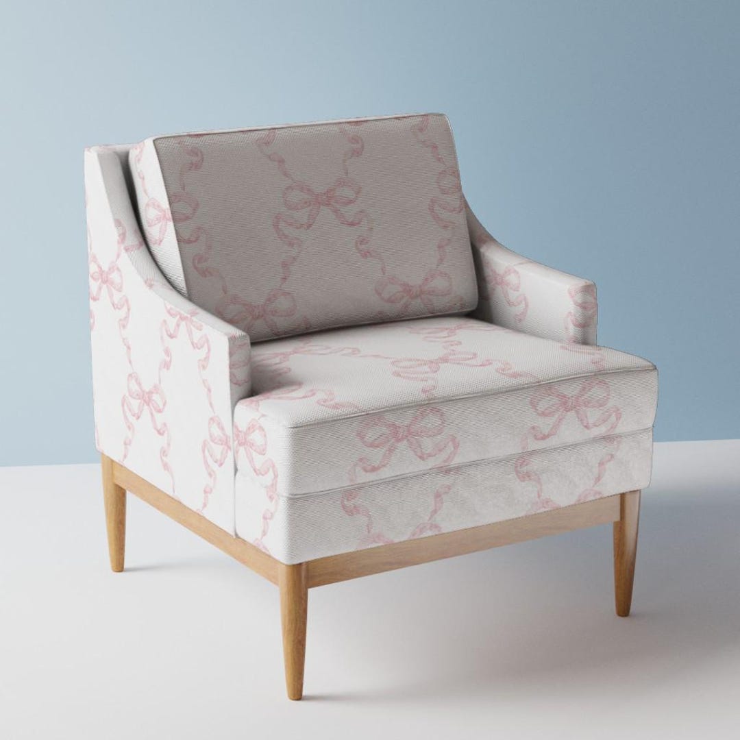 Pink Trellis Upholstery Fabric- Hannah Ribbon by Danika_herrick ...