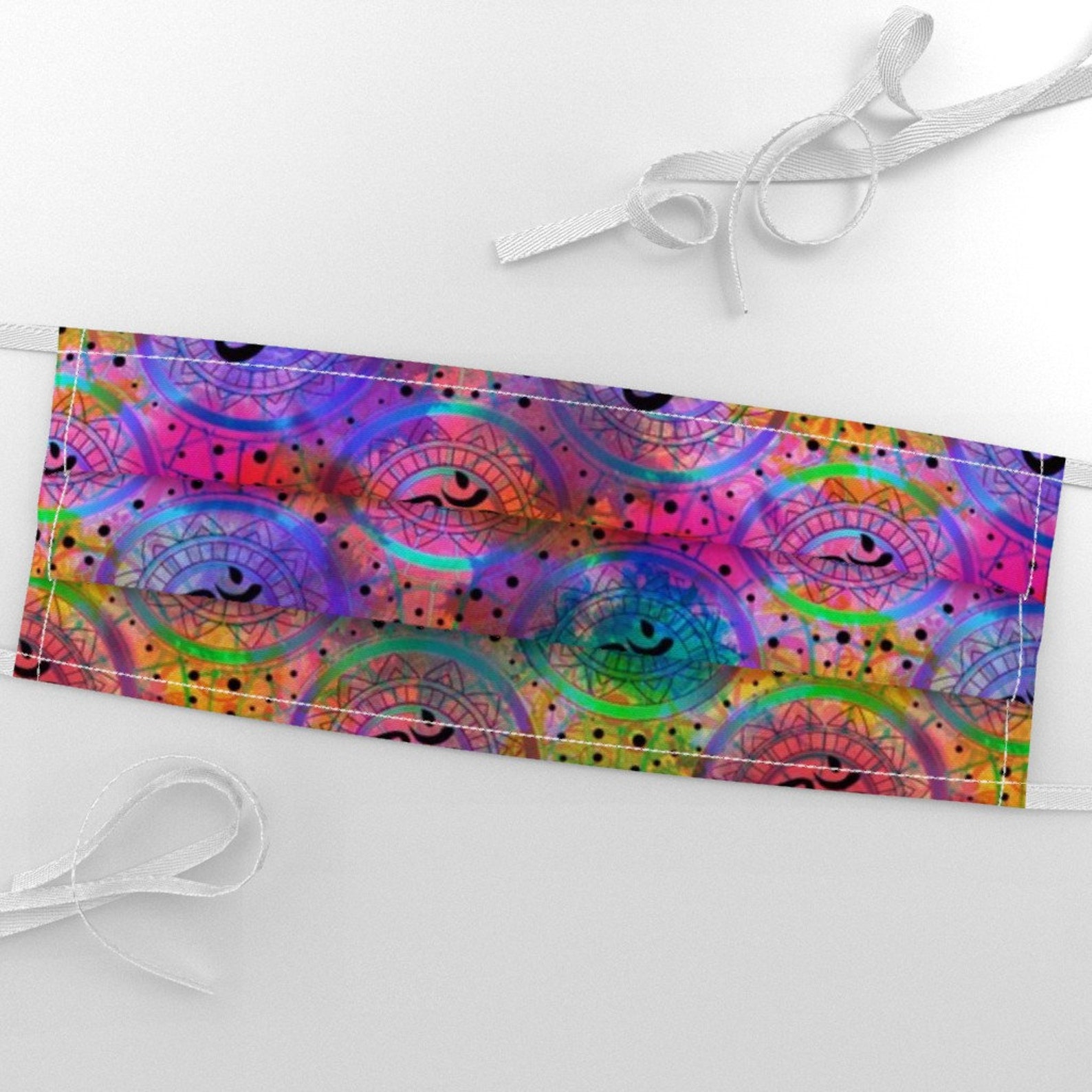 Aum Fabric Aum Circles by De Zigns Aum Mandala Hippie - Etsy