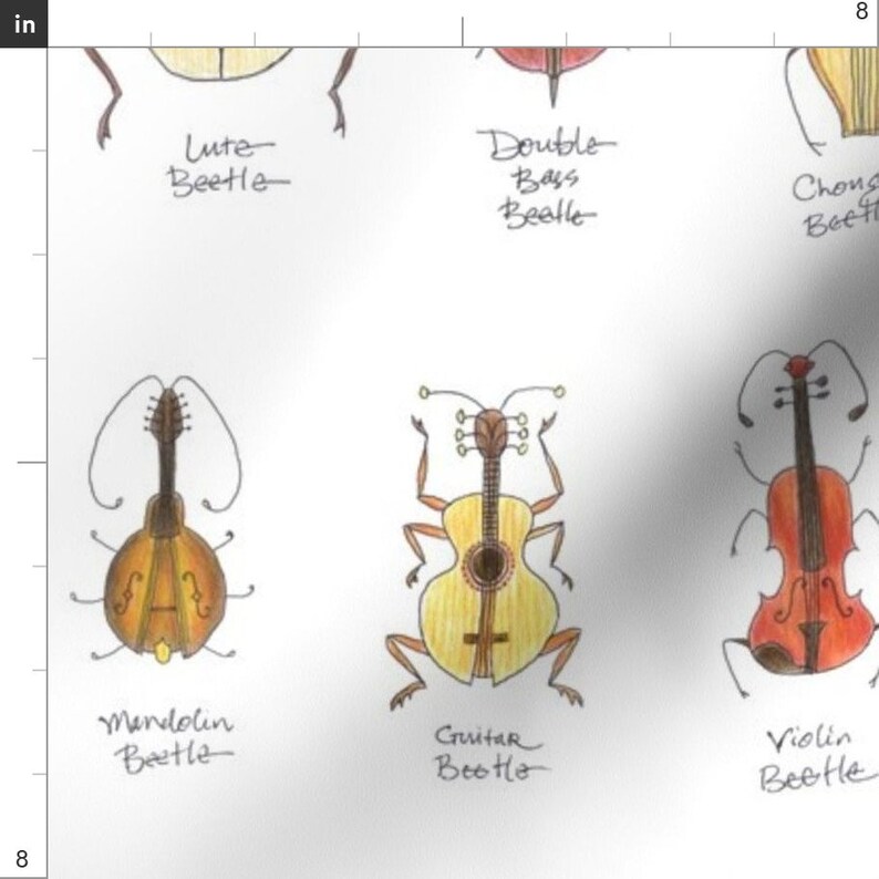 Instrument Fabric Stringed Beetles Bugs Insects Strings - Etsy