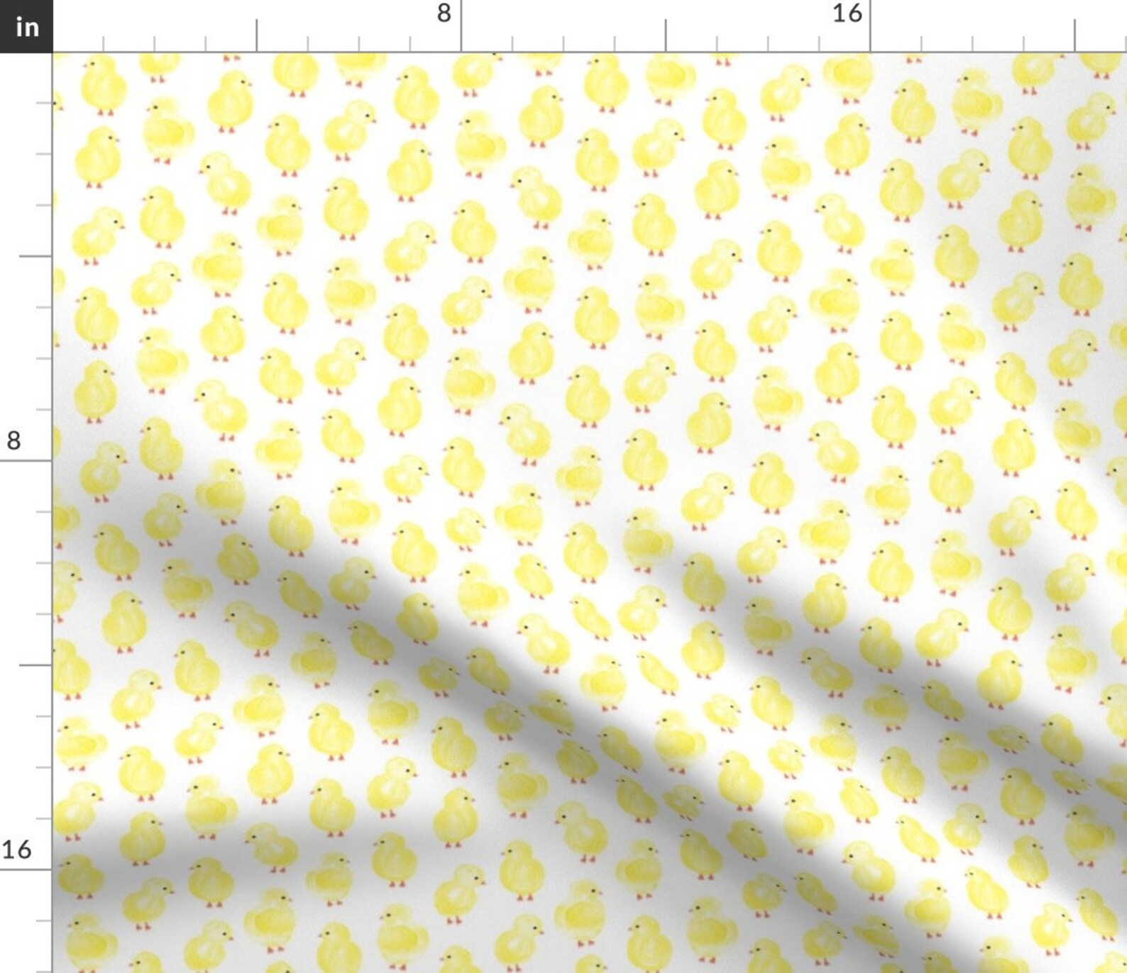 Baby Chicks Fabric Watercolor Chicks by Littlearrowdesign - Etsy