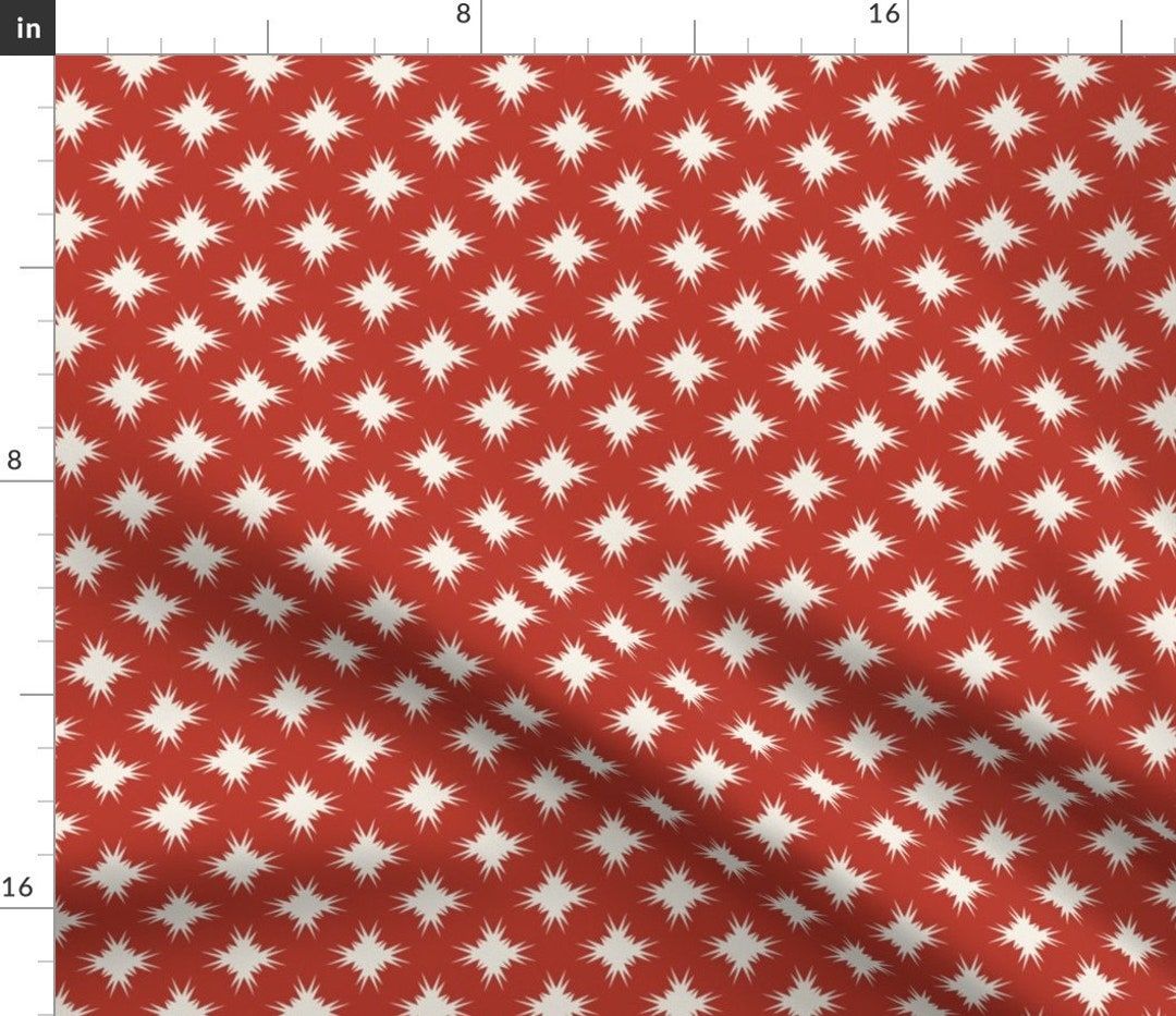 Modern Red Star Fabric Modern Star by Shellyturnerdesigns Minimalist ...