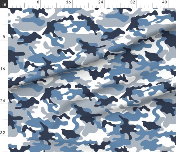Blue Camouflage Fabric