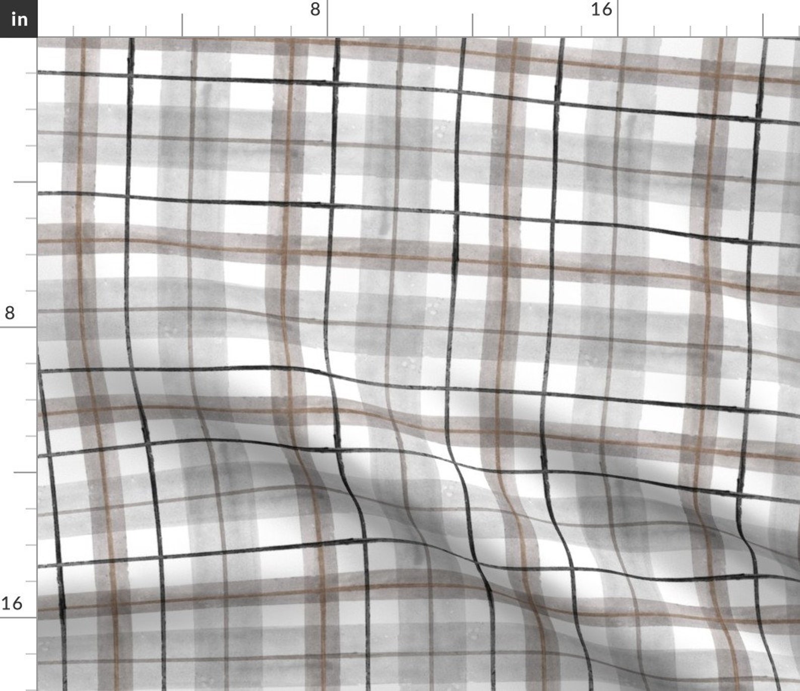 Plaid Fabric Gray White Tartan by Crystal Walen Plaid Gray - Etsy