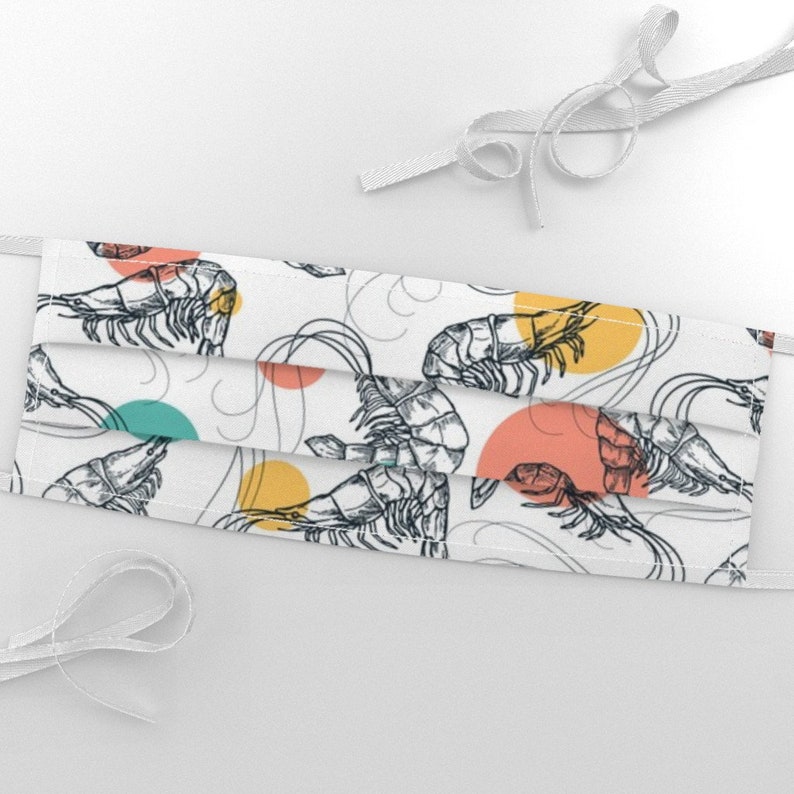 Festive Shrimp Fabric Fun Shrimp by Adehoidar Whimsical - Etsy