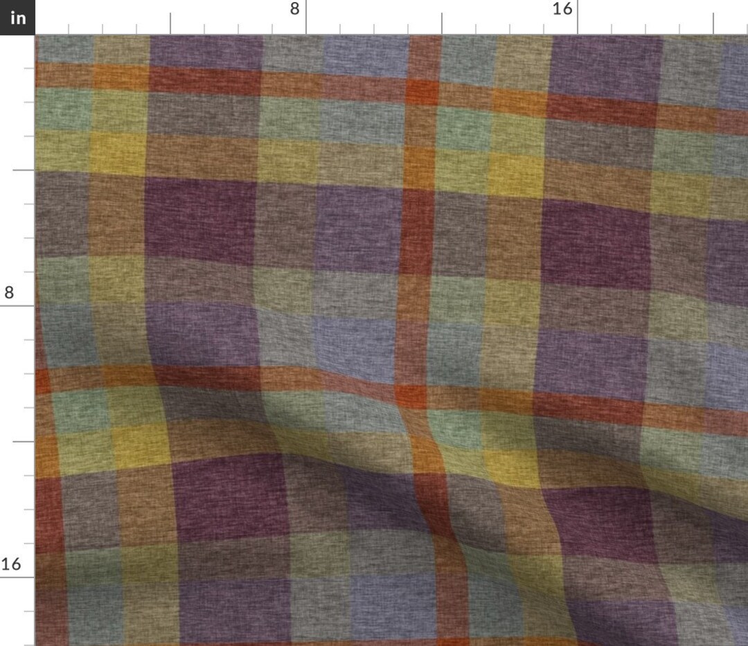 Autumn Plaid Fabric 8 Colors of Nature by Anniedeb Earth - Etsy