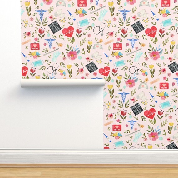 Nurse Wallpaper Love to Care Medical by Rebelmod - Etsy