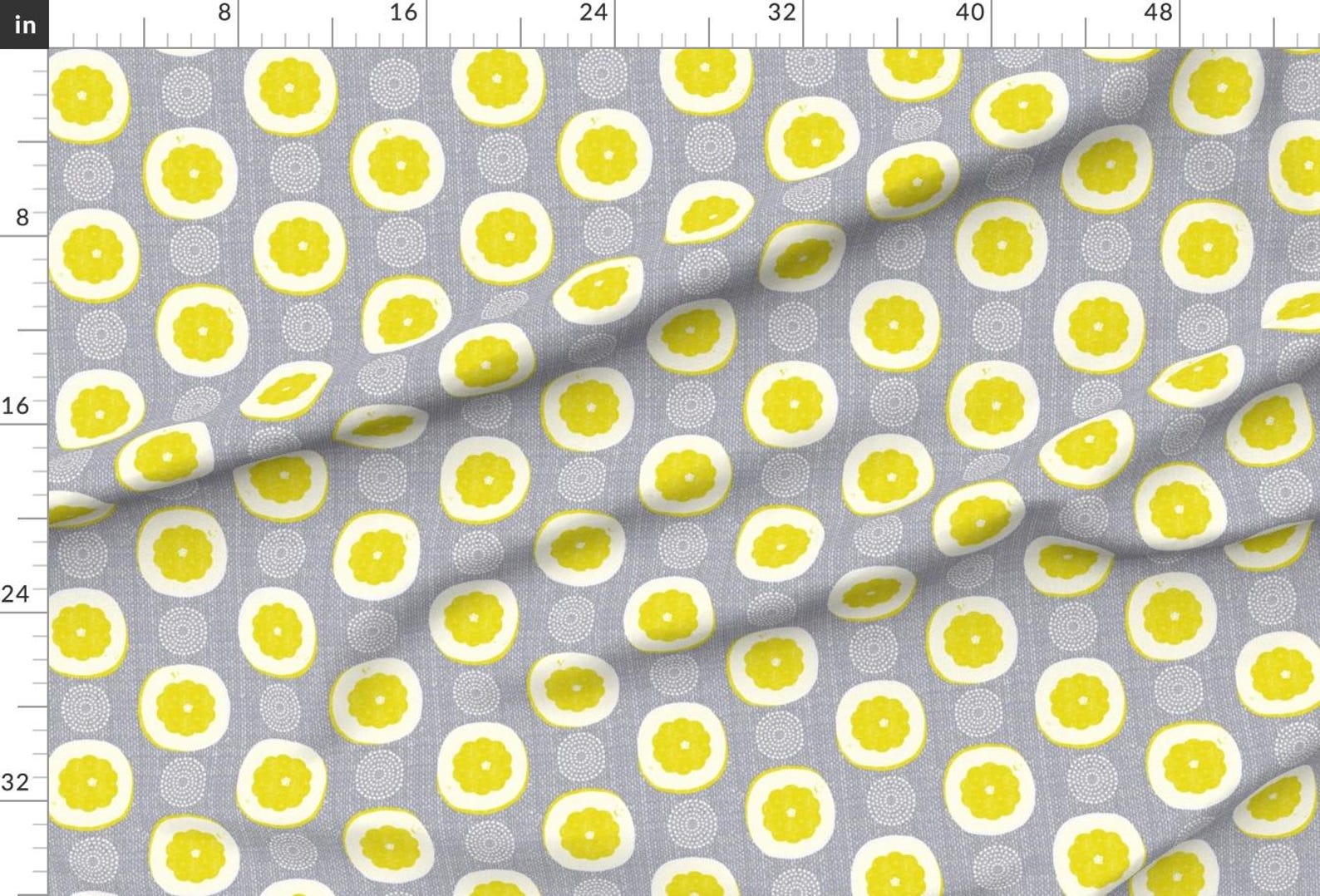 Retro Lemon Fabric - Almost Lemonade by Ottomanbrim - Retro Mod Scandi ...