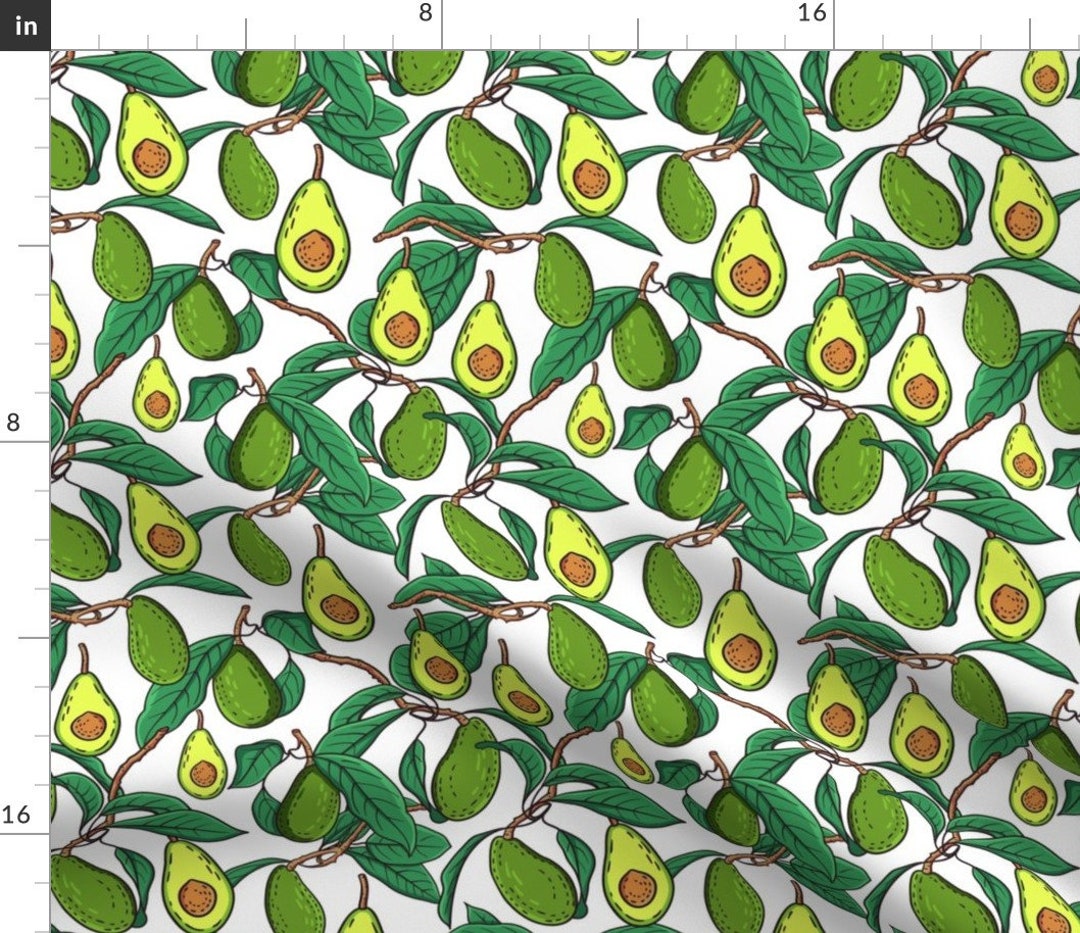 Avocado Fabric Avocado by Mzwonko Avocado Vegetable - Etsy