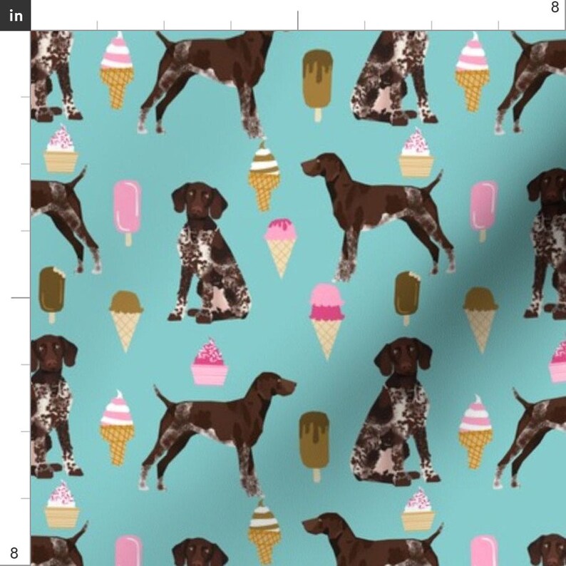 Pointer Hound Fabric Ice Cream Cute Dogs German Shorthaired - Etsy