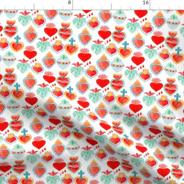 Sacred Heart Fabric - Etsy