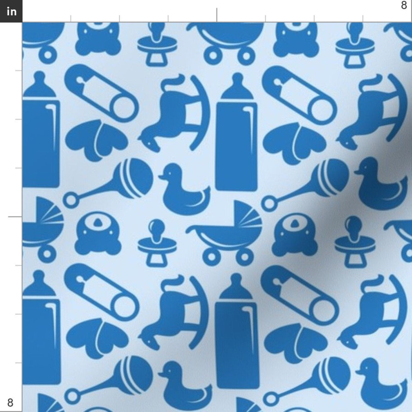 Blue Baby Nursery Fabric Baby blue by Studiofibonacci - Etsy