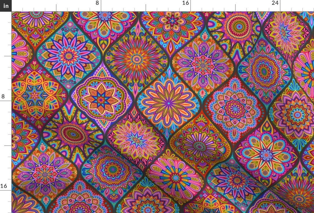 Moroccan Festival Fabric - the Marrakesh Express by Groovity - Floral ...