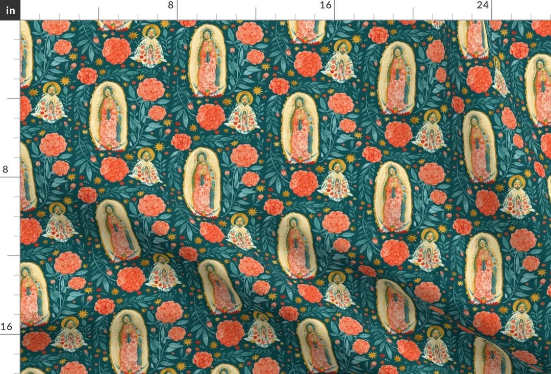 Catholic Fabric - Guadalupe by Abigailhalpin - Catholic Mother Mary ...