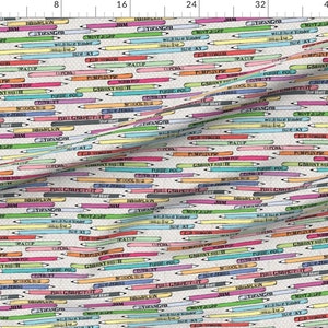 Vintage Colored Pencil Fabric Colour Me Vintage by - Etsy