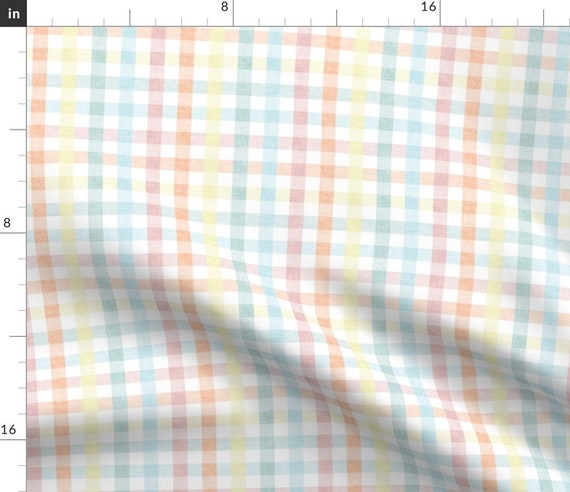 Spring Plaid Fabric Easter Plaid Pastel Gingham Check by - Etsy