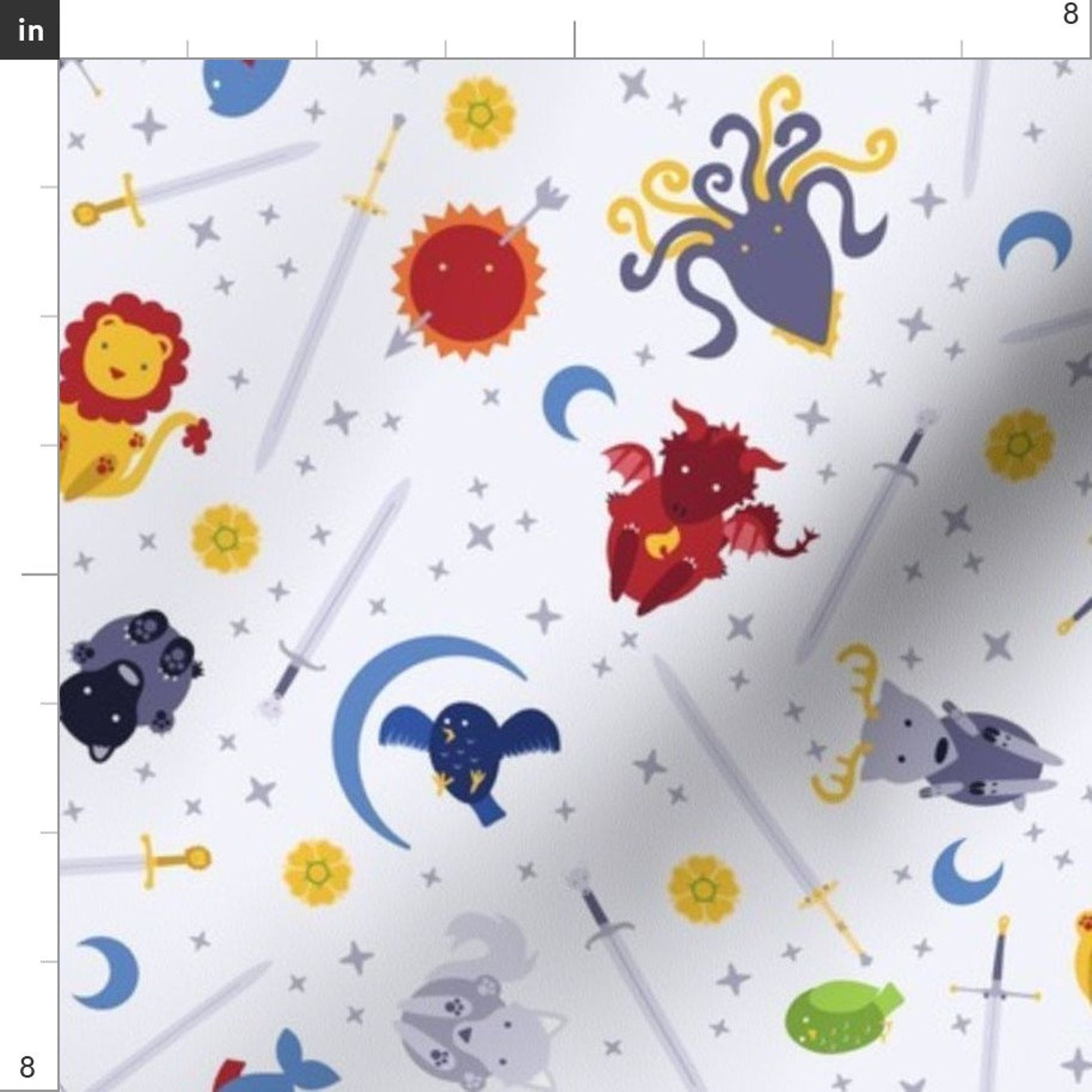 Fantasy Fabric Baby Fantasy Animals by Robinskarbek - Etsy