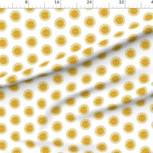Yellow Sun Fabric Happy Sun Fabric Sun Fabric, Nursery Fabric, Sunshine ...