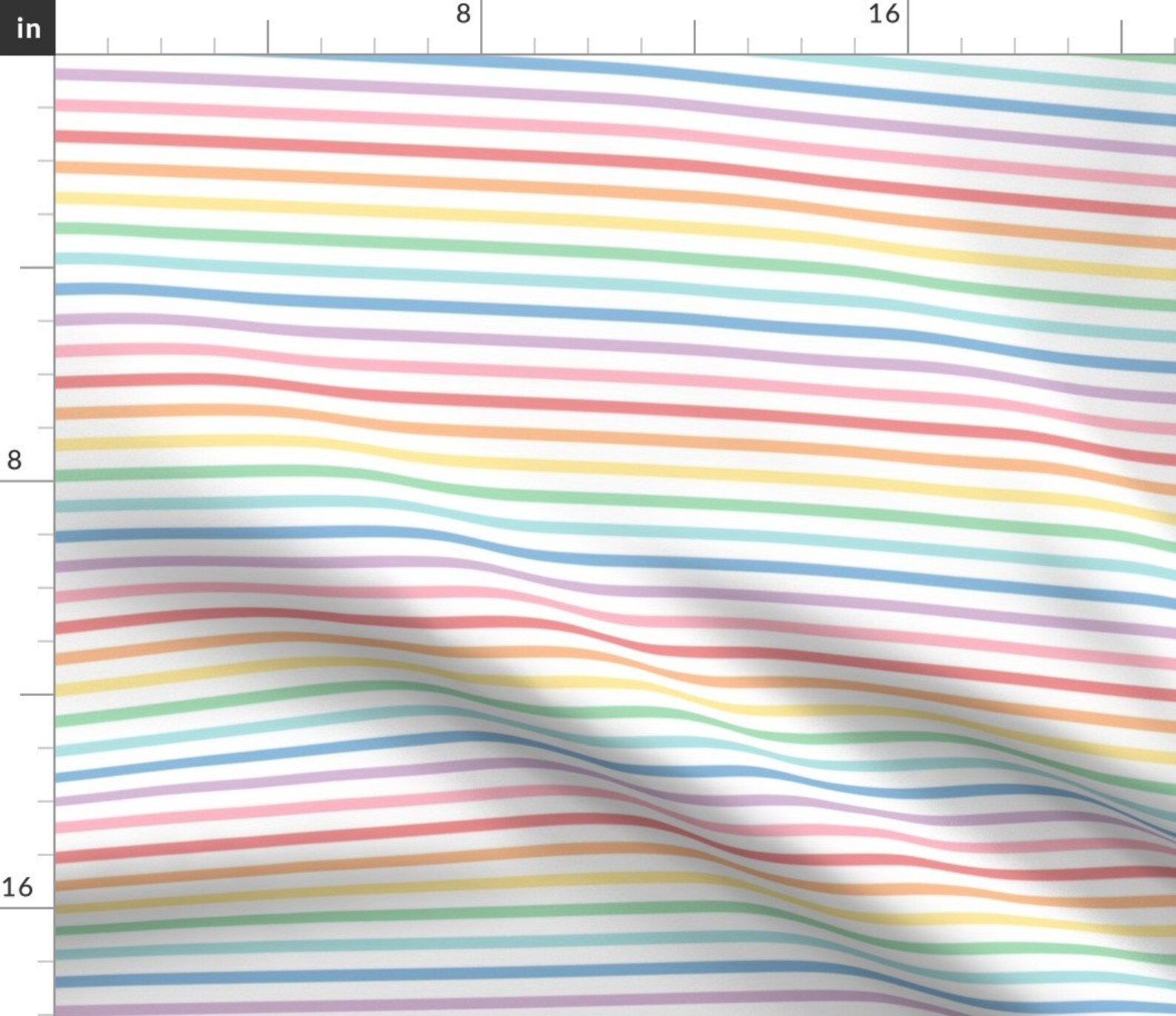 Pastel Stripes Fabric Pastel Rainbow Stripes 1 Horizontal Xl - Etsy