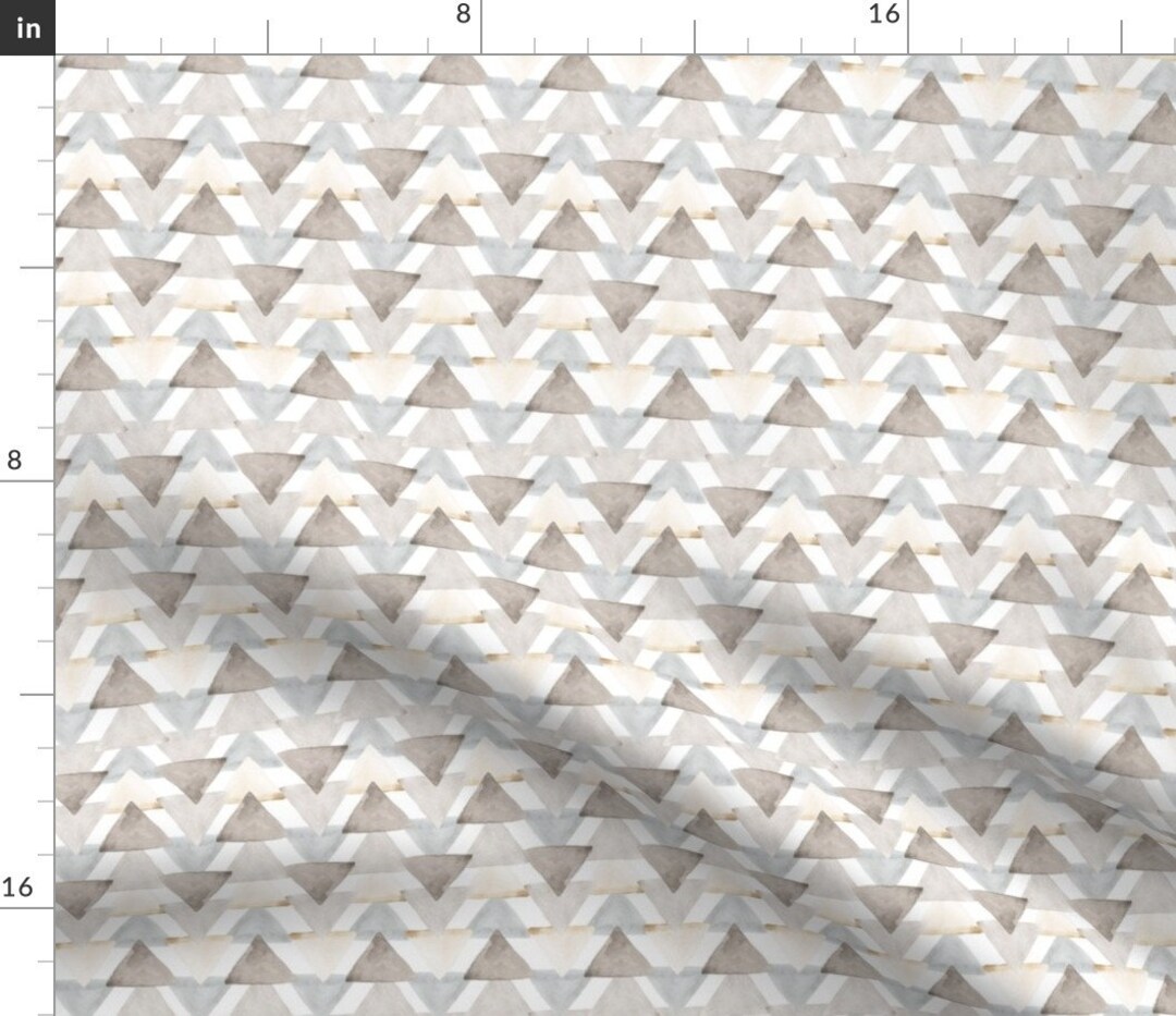 Neutral Fabric Neutral Watercolor Triangle Small by Ivieclothco Neutral ...